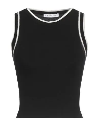 CARACTÈRE Sleeveless Knitted Top - Black