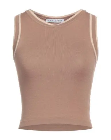 CARACTÈRE Sleeveless Knitted Top - Camel