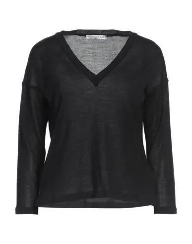 CARACTÈRE V-neck Knit Sweater - Black