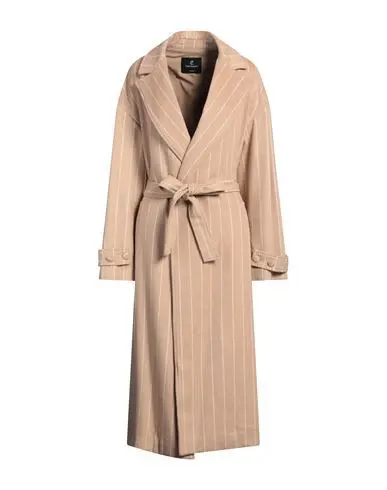 CRISTINAEFFE Felted Striped Belted Coat - Beige