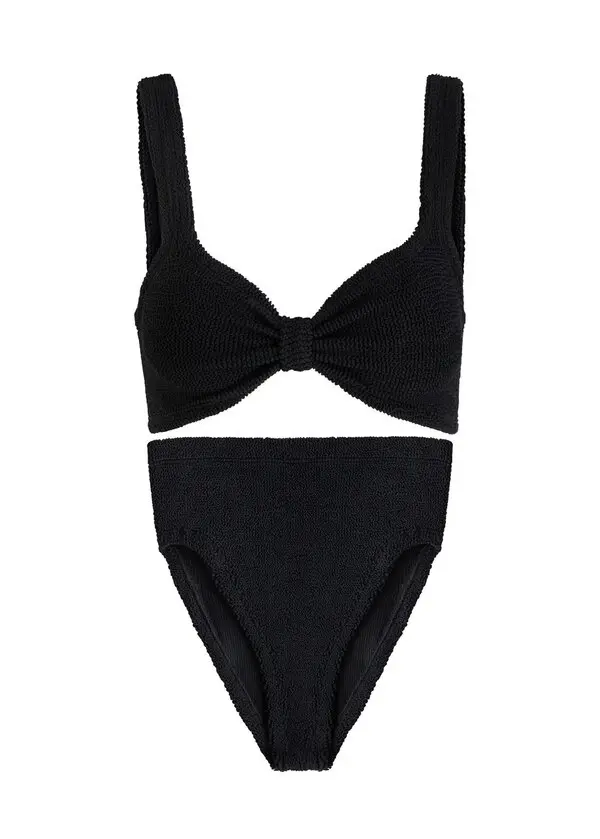 Hunza G Judy Crinkle Bikini - Black