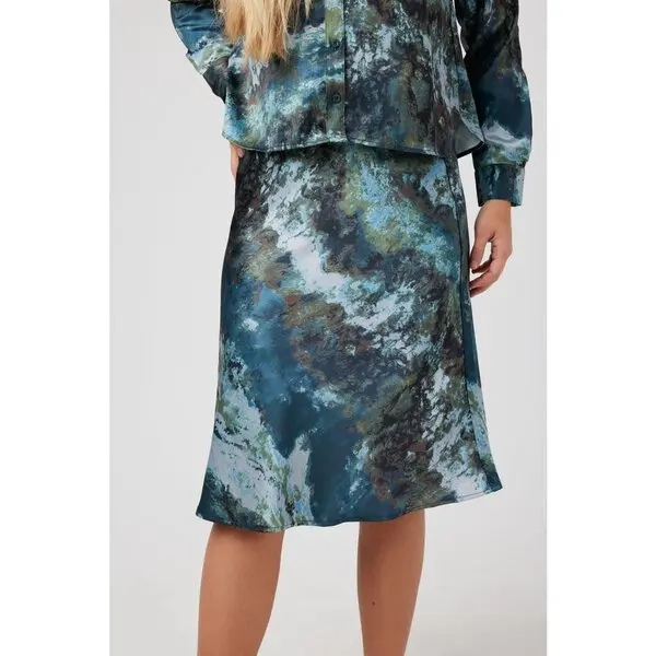 BY TESS COLLECTION Ella Mini Skirt - Blue Galaxy