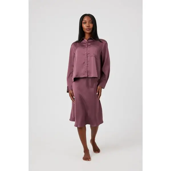 BY TESS COLLECTION Ella Mini Skirt - Plum