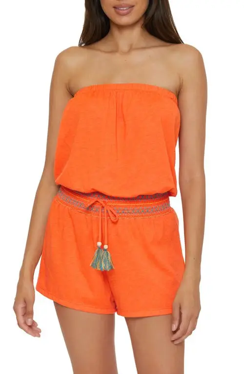SOLUNA Sunset Cover-up Romper - Orange