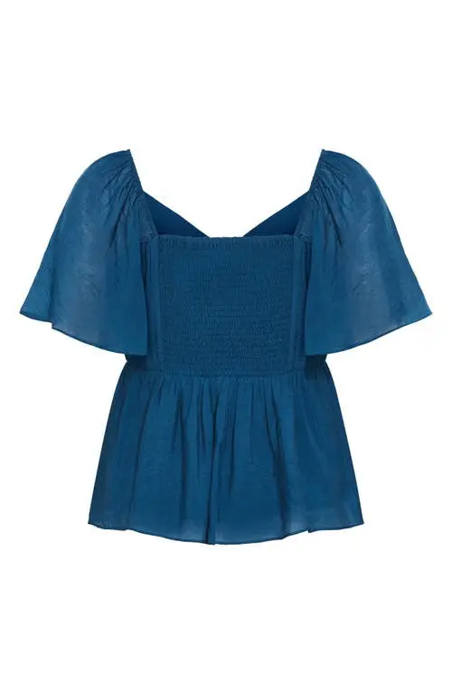 City Chic Marci Flutter Sleeve Top