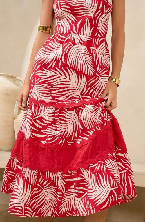 LIPSY Palm Print Tie Maxi Sundress