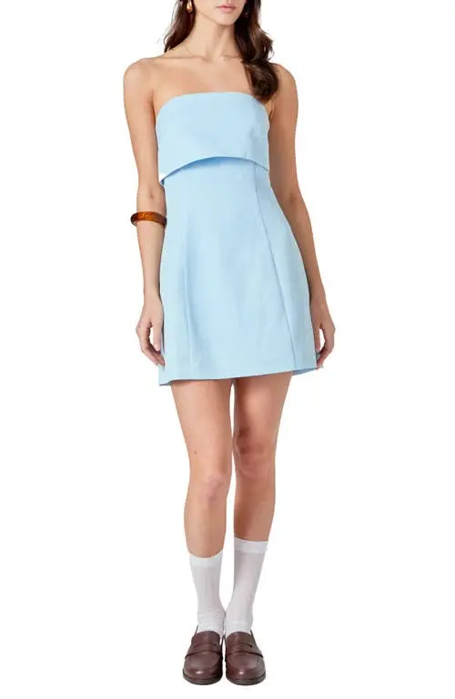 Endless Rose Strapless Mini Dress - Ocean Blue