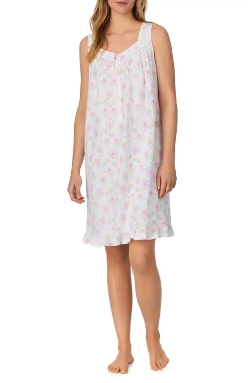 Eileen West Cotton Lawn Nightgown - White Multi
