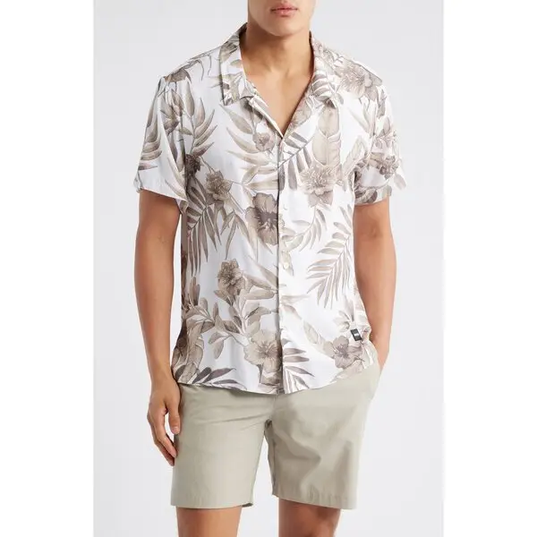 BOSS Beach Camp Shirt - Natural/ White