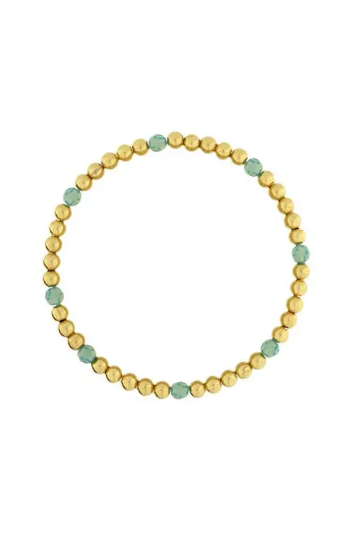 EMMA RAE 14k Gold Filled Gemstone Beaded Bracelet - Aqua