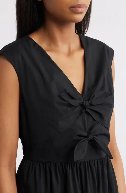 Anne Klein Bow Front Midi Dress - Anne Black