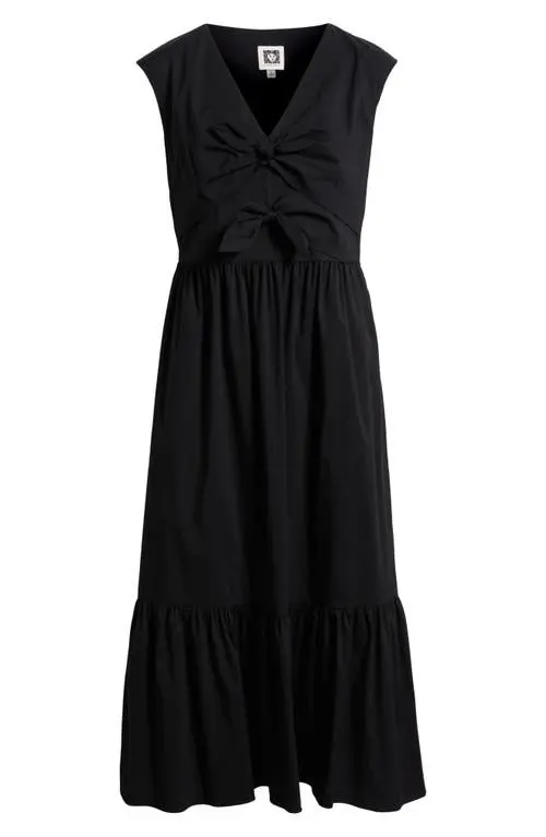 Anne Klein Bow Front Midi Dress - Anne Black