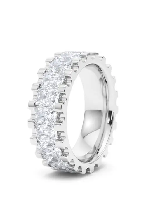 HAUTECARAT Radiant Cut Lab Grown Diamond Band Ring - 18k White Gold