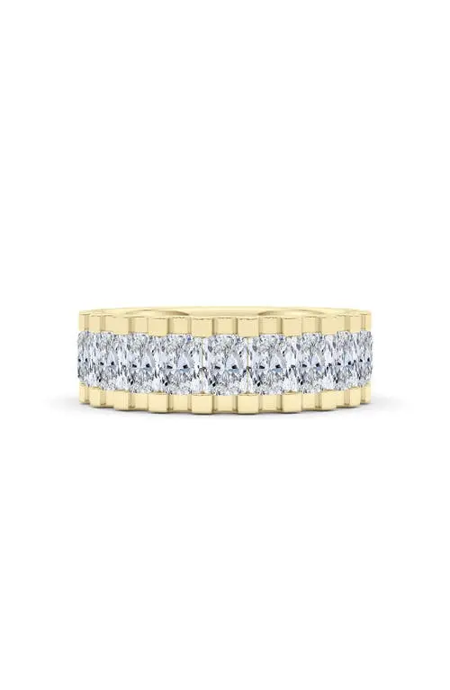 HAUTECARAT Radiant Cut Lab Grown Diamond Band Ring - 18k Yellow Gold