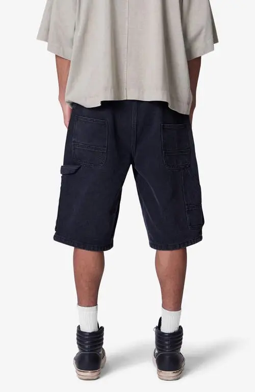 Mnml Baggy Zipper Denim Cargo Shorts