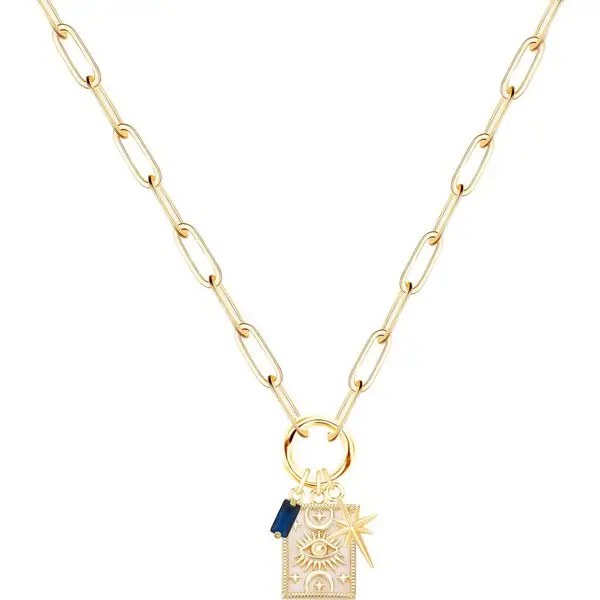 EMMA RAE Celestial Luxe Everlink Charm Necklace - Gold