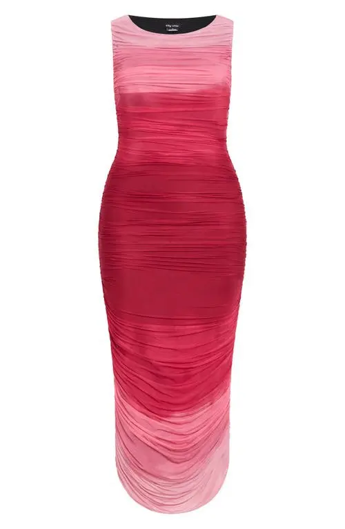 chinese dress ladies City Chic Plus Size Maxi Pleated Ombre FF at Amazon Women's Clothing store