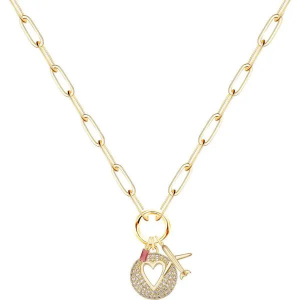 EMMA RAE Explorer Luxe Everlink Charm Necklace - Pink