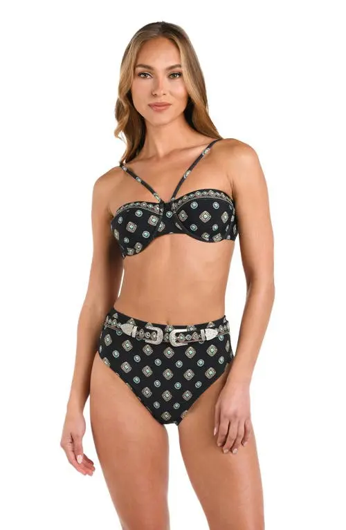 L'AGENCE Alexandra Underwire Bikini Top - Black