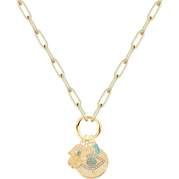 EMMA RAE Evil Eye Luxe Everlink Necklace - Blue