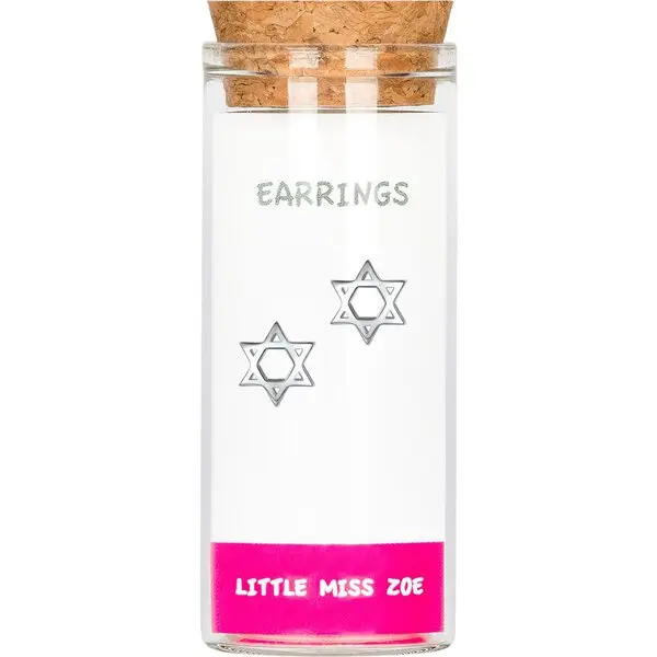 LITTLE MISS ZOE Star Of David Stud Earrings