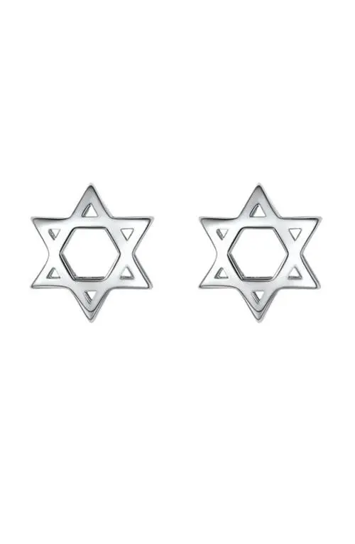 LITTLE MISS ZOE Star Of David Stud Earrings