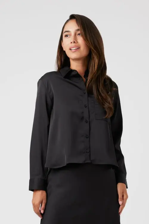 BY TESS COLLECTION Ella Blouse - Black