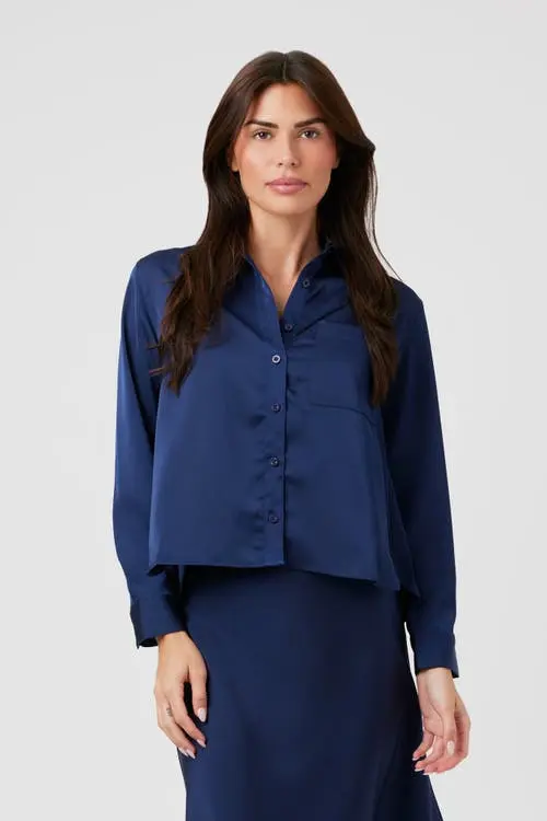 BY TESS COLLECTION Ella Blouse - Navy