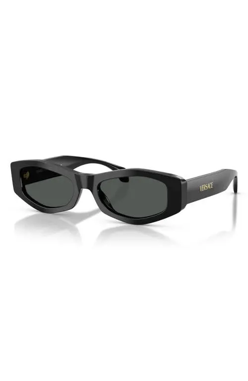 Versace 54mm Irregular Sunglasses - Black/dark Grey