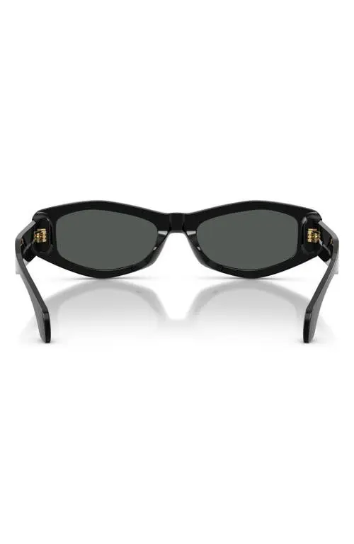 Versace 54mm Irregular Sunglasses - Black/dark Grey