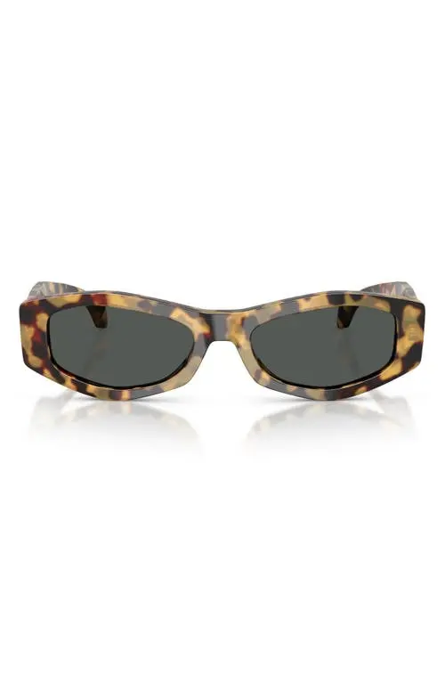 Versace 54mm Irregular Sunglasses - Brown Yellow Havana/dark Grey