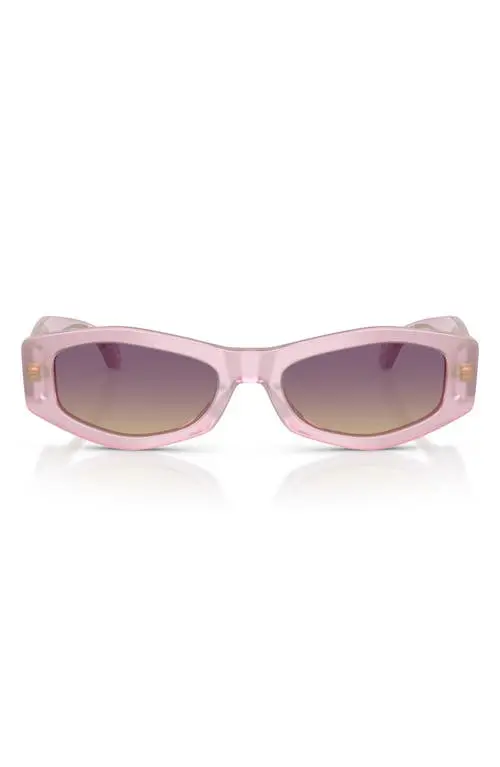 Versace 54mm Irregular Sunglasses - Opal Lillac/yellow/violet