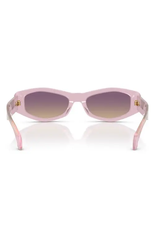 Versace 54mm Irregular Sunglasses - Opal Lillac/yellow/violet