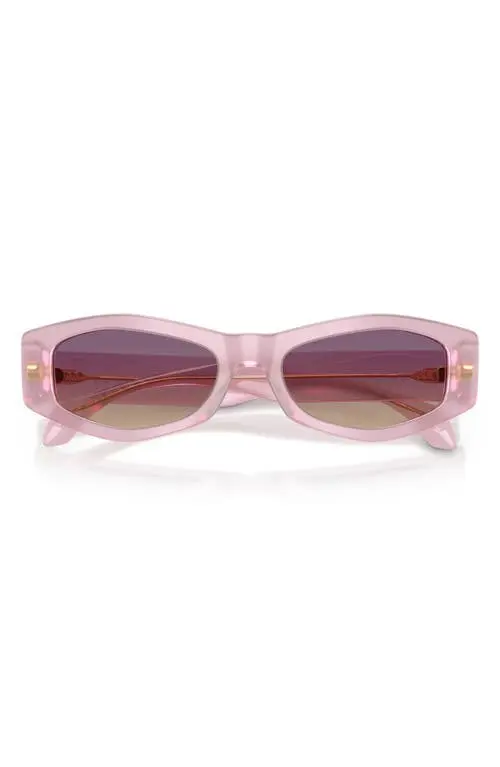Versace 54mm Irregular Sunglasses - Opal Lillac/yellow/violet