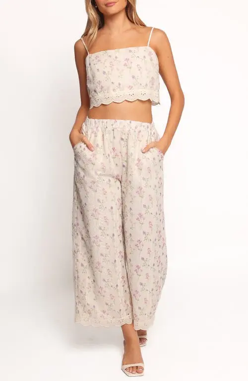 PETAL & PUP Floral Print Camisole & Wide Leg Pants Set - Pink Floral