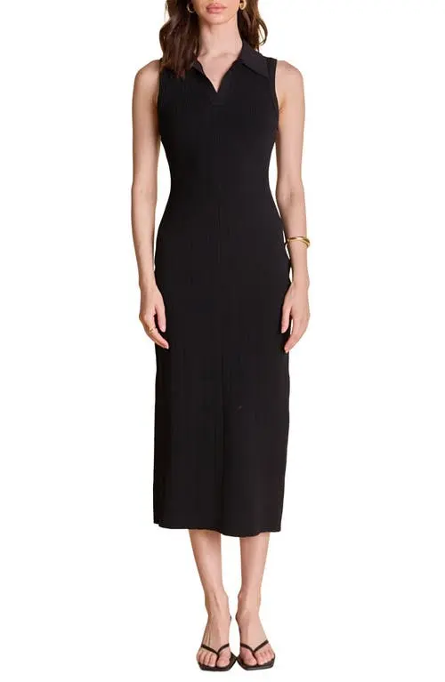 Endless Rose Collared Knit Dress - Black