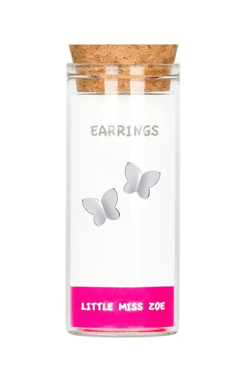 LITTLE MISS ZOE Butterfly Stud Earrings - Silver