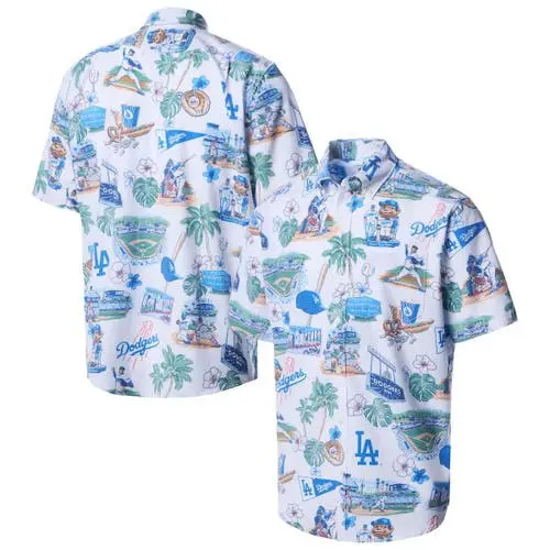 Reyn Spooner Los Angeles Dodgers Scenic Tri-blend Button-down Shirt