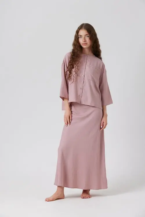 BY TESS Mari Maxi Skirt - Blush