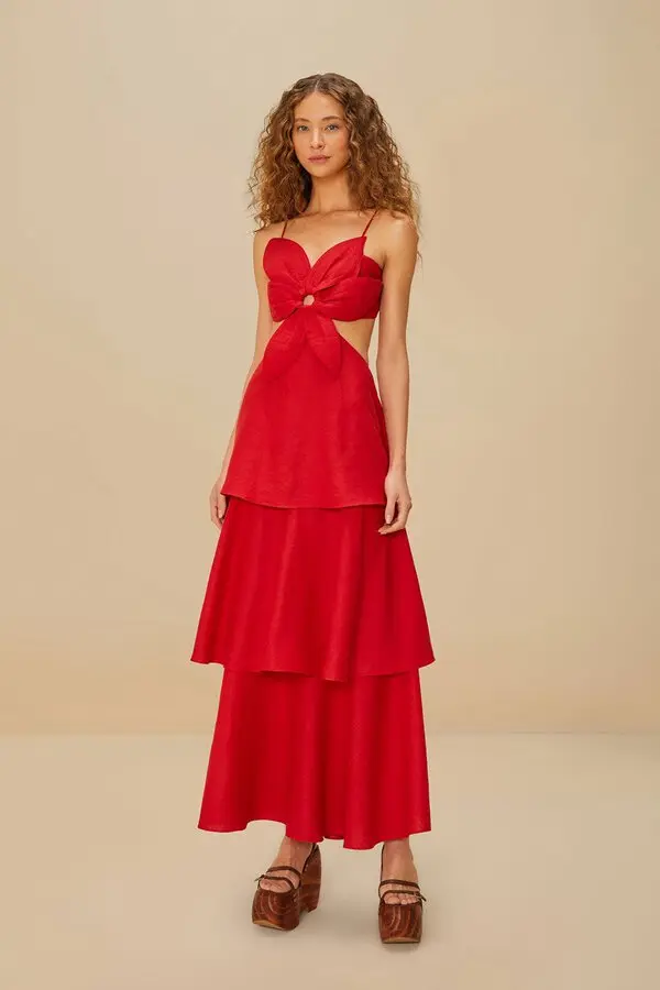 Flower Lenzing Ecovero Euroflax Maxi Dress