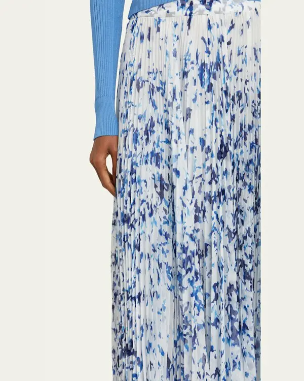 Proenza Schouler Cecily Printed Crinkle Chiffon Skirt
