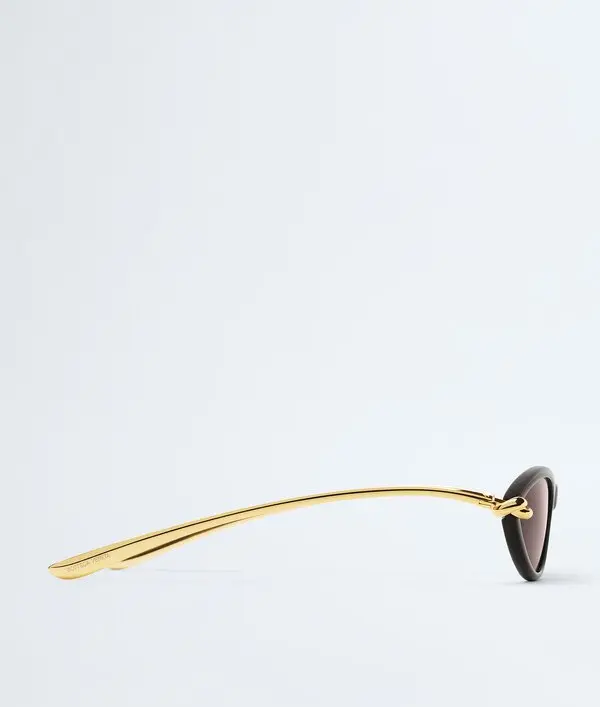 Bottega Veneta Knot Cat Eye Sunglasses - Black/grey