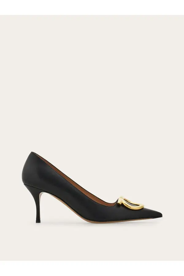 FERRAGAMO Maxi Gancini Pumps - Black