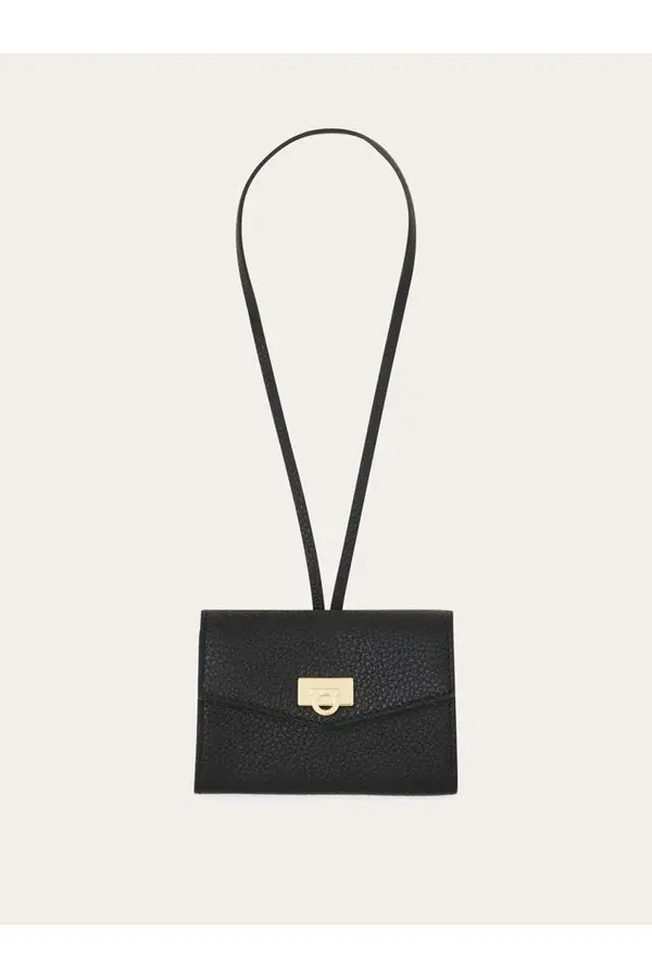 FERRAGAMO Card Holder Charm - Black