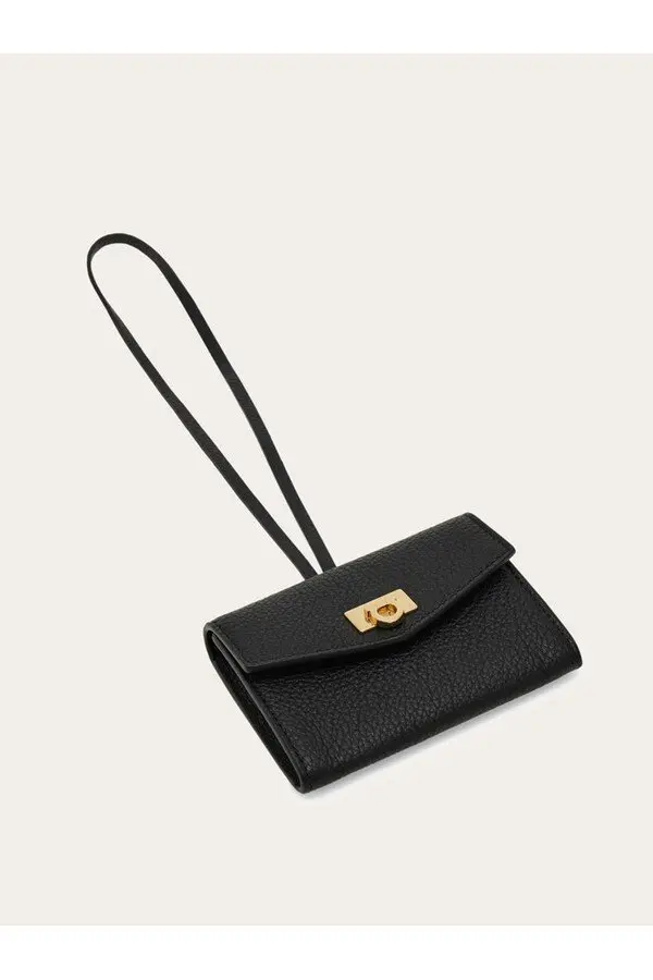 FERRAGAMO Card Holder Charm - Black