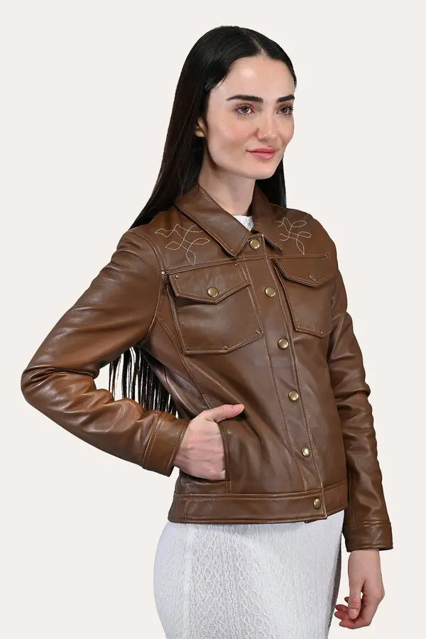 Frye Callum Trucker Leather Jacket
