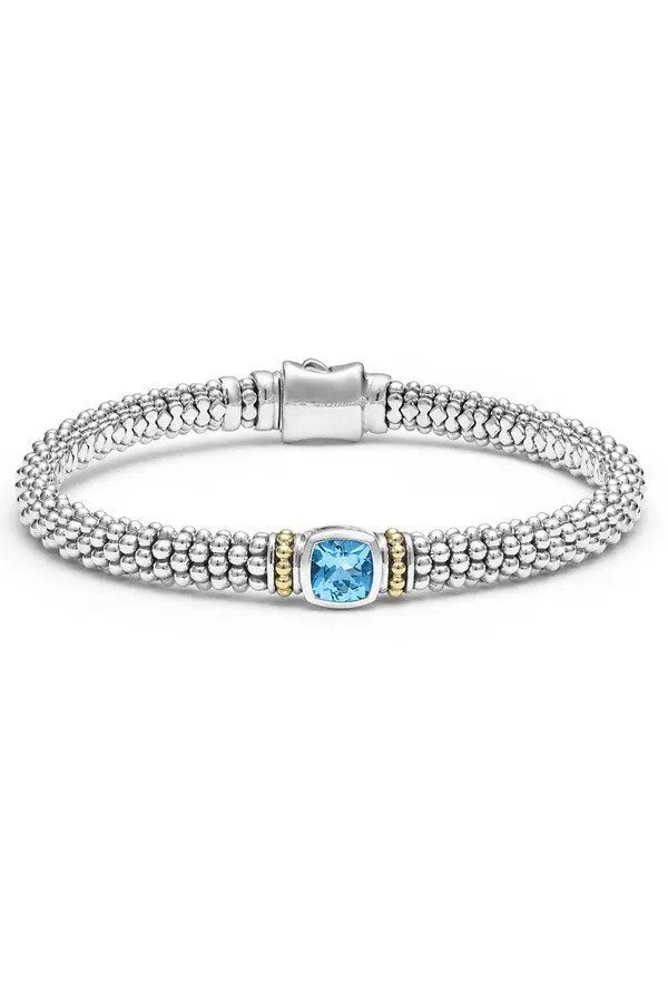 Lagos Rittenhouse Swiss Topaz Caviar Bracelet - Blue