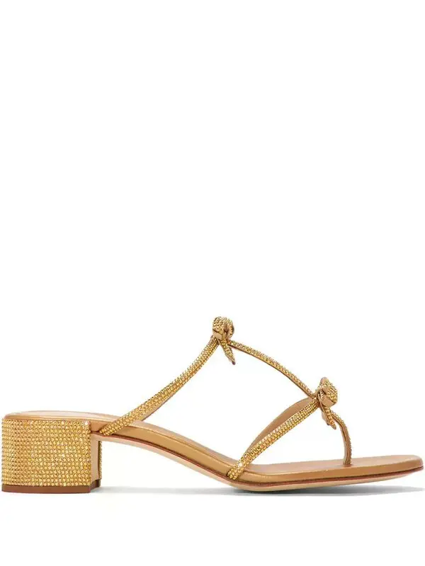 Rene Caovilla Rhinestone-embellished Leather Sandals