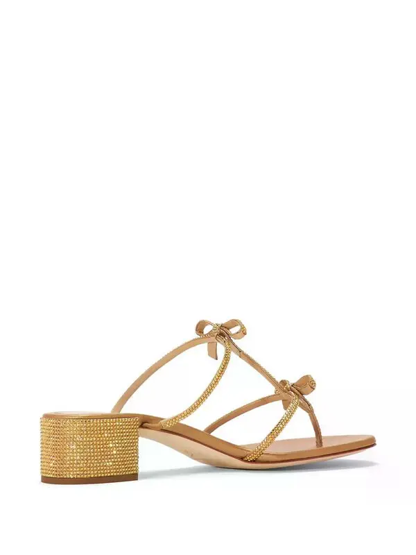 Rene Caovilla Rhinestone-embellished Leather Sandals
