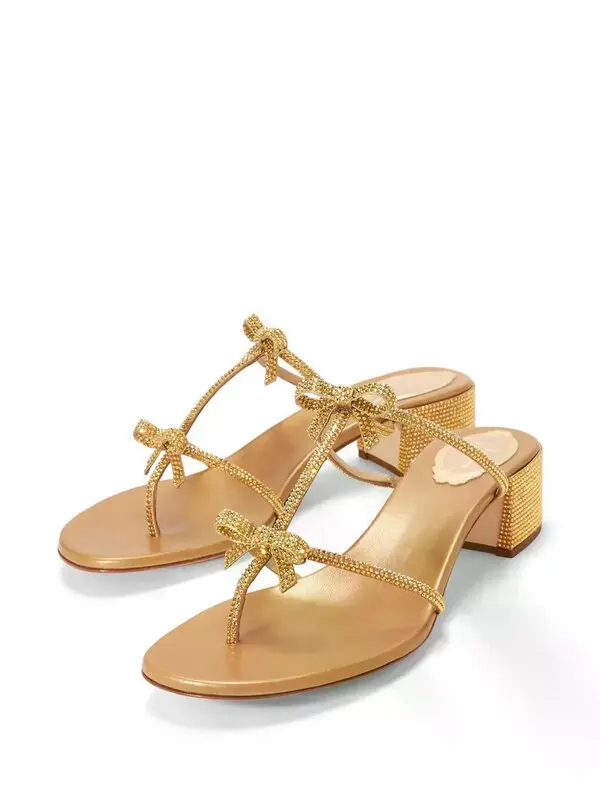 Rene Caovilla Rhinestone-embellished Leather Sandals